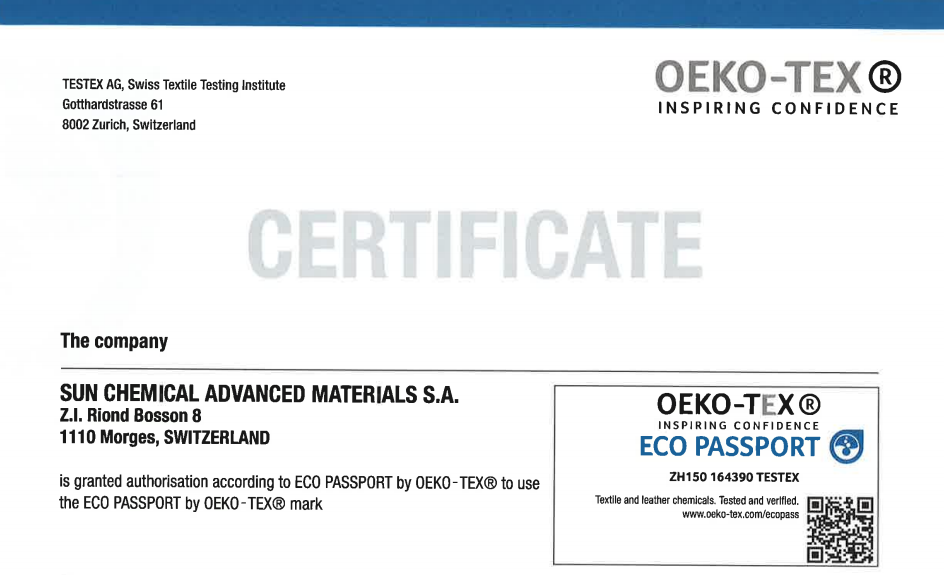 Digital Printing ink form Sun Chemical Corporation - Dysin